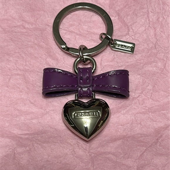 Coach | Accessories | Silver And Purple Coach Key Ring | Poshmark